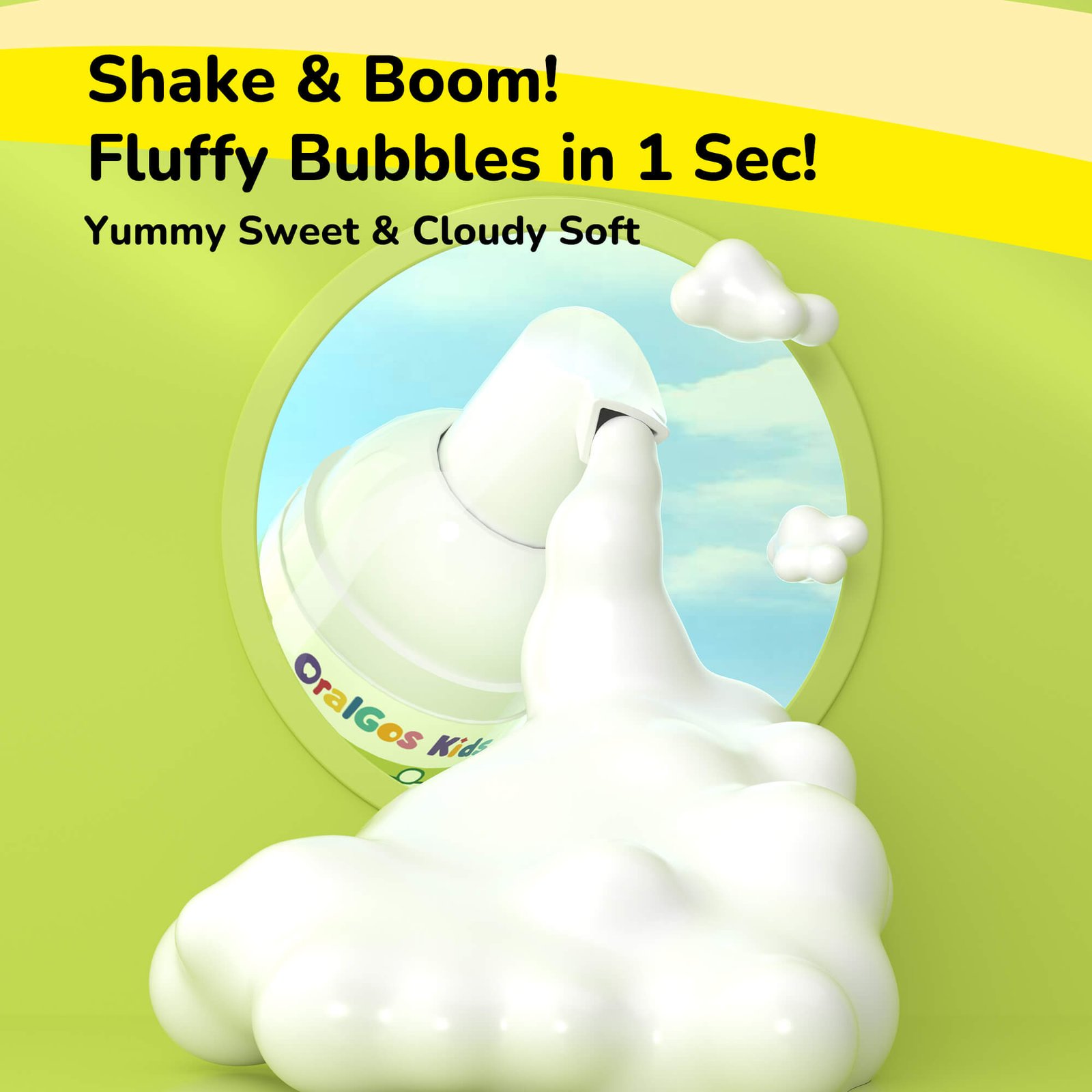 Three flavors of children’s foam toothpaste set - elebrush.com